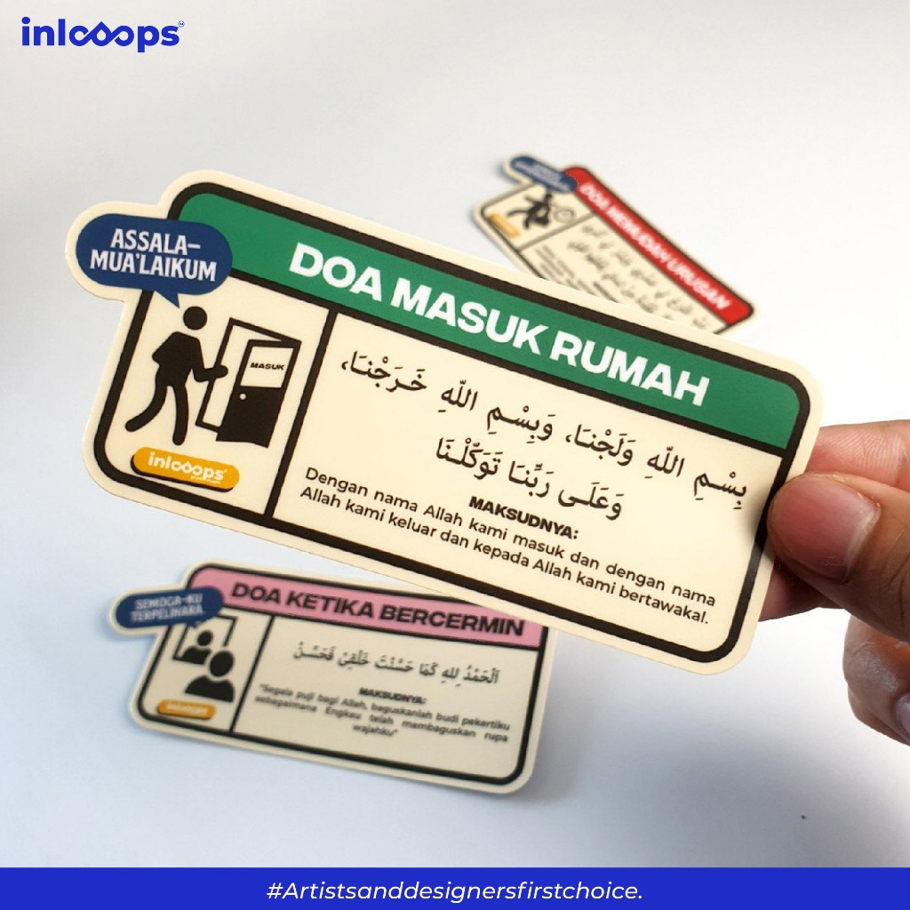 Sticker Doa Harian (Doa Masuk Rumah) Sticker Kalis Air (Laminated ...