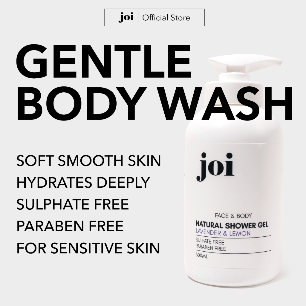 JOI NATURAL SHOWER GEL | NON SKIN STRIPPING | ULTRA GENTLE | FOR FACE & BODY | 500ML | Shopee ...