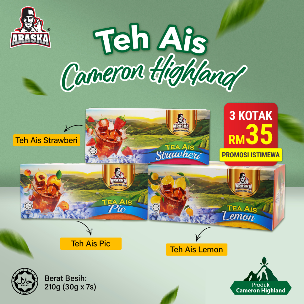 Cameron Highlands Teh Ais【3 FOR RM35】Teh Lemon, Pic, Strawberi | Ice ...