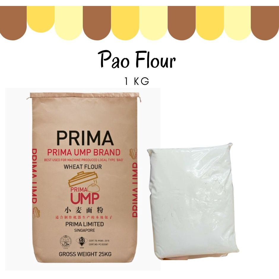 PRIMA Pao Flour 1KG 【SINGAPORE PRIMA UMP BRAND】[Repack] / Tepung Pau ...