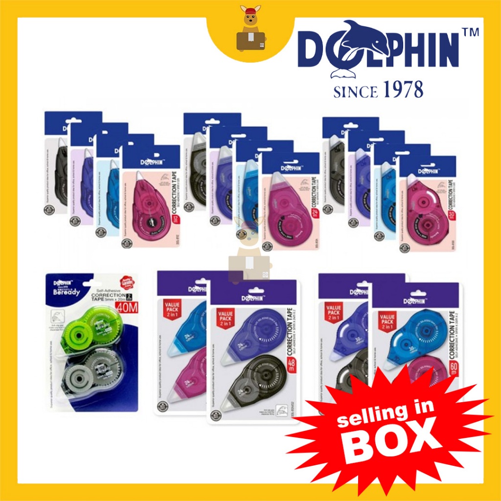 Dolphin Correction Tape Office Stationery Writing Instrument Student ...