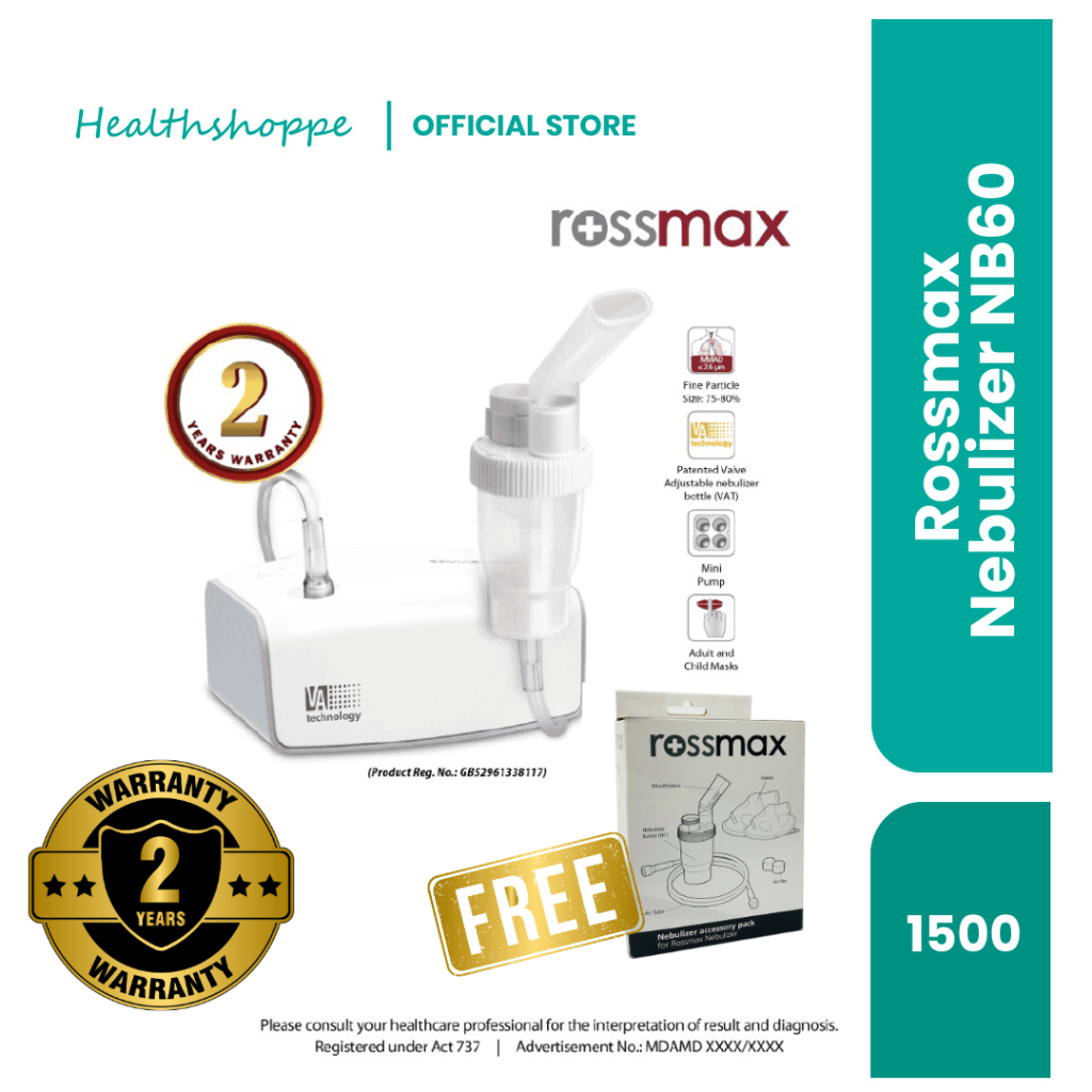 ROSSMAX NB60 Compact Piston Nebulizer Nebulizer Therapy PISTON ...