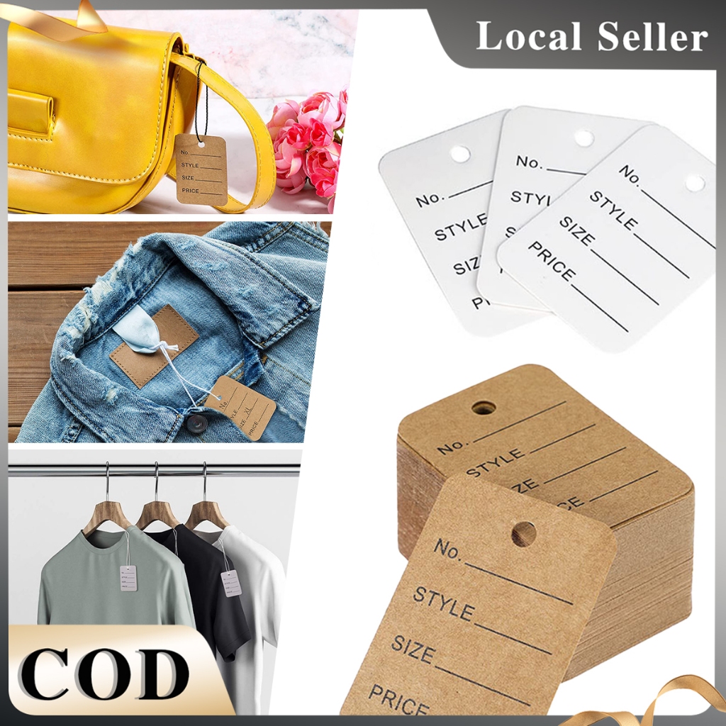 500Pcs Price Tags Clothing Tag Hang Tag String For Marking Clothing ...