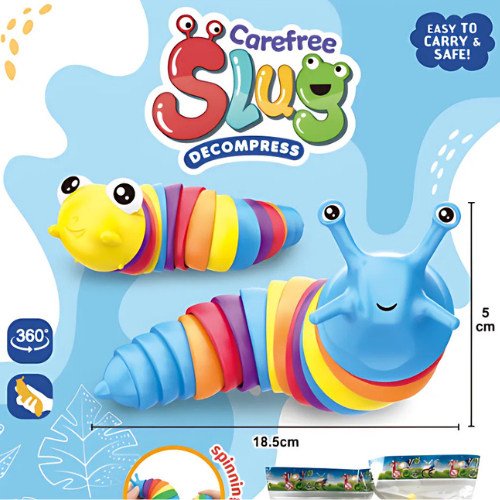 BABYHEROES 3D Colorful Slug Snail Toy Articulated Flexible Caterpillar ...