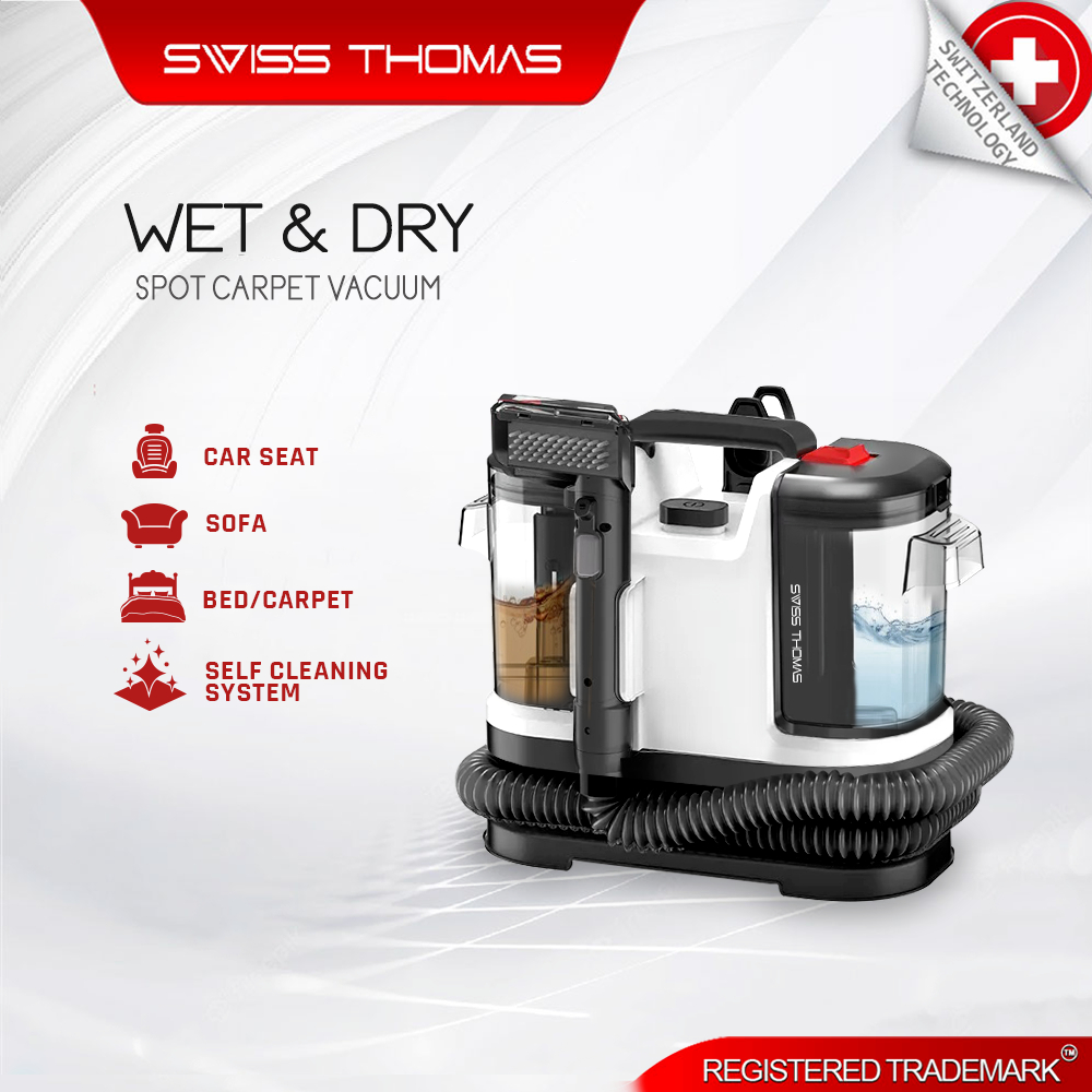 Swiss Thomas Wet & Dry Carpet Spot Cleaner Fabric Sofa Cushion Carpet ...