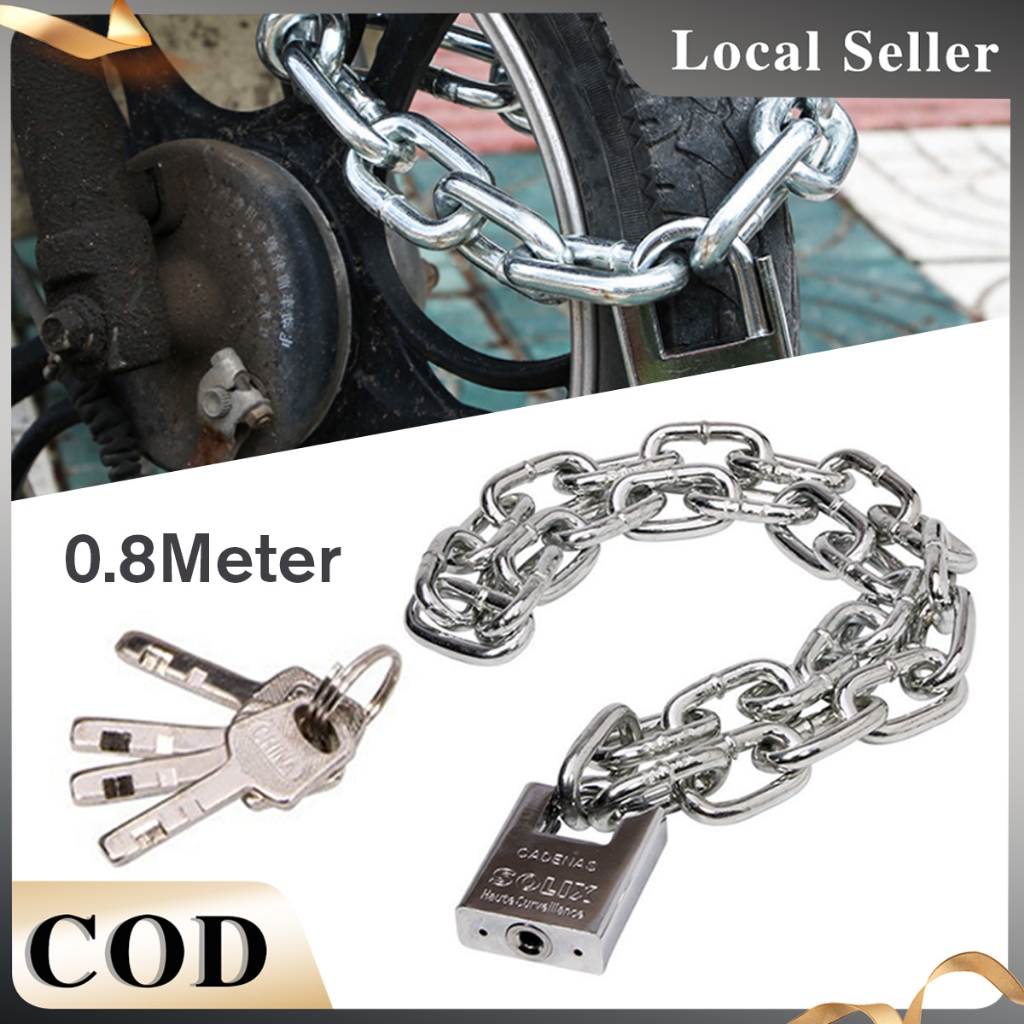 Motorcycle Chain Lock Glass Door Lock Shop Door Lock With Chain ...