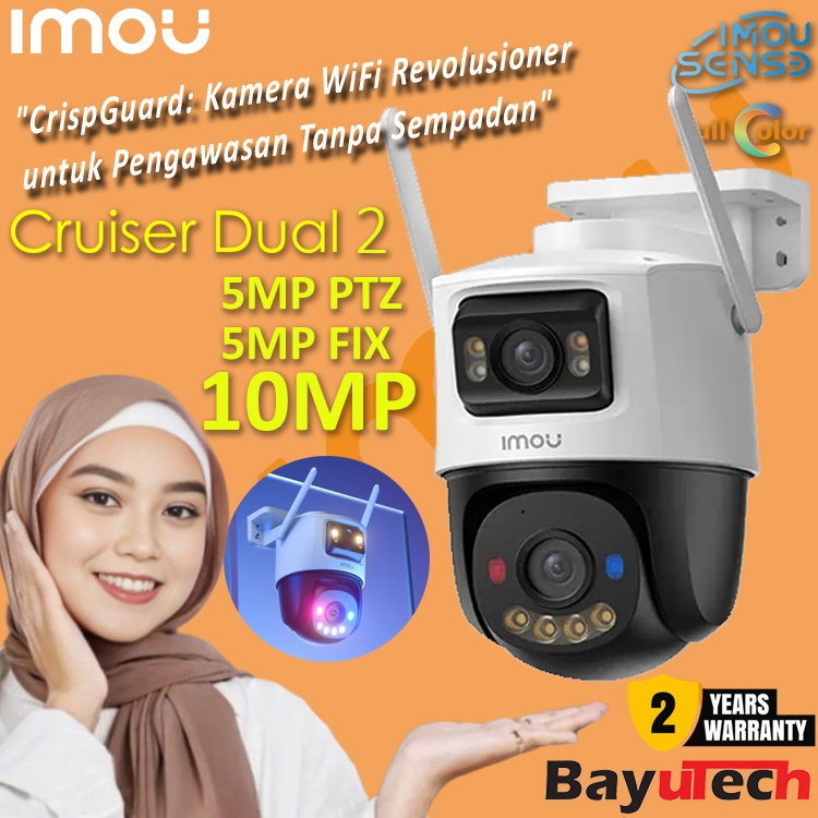 IMOU Cruiser Dual 2 Lens 3MP Fix 5MP PTZ CCTV Dual Lens 8MP Outdoor ...