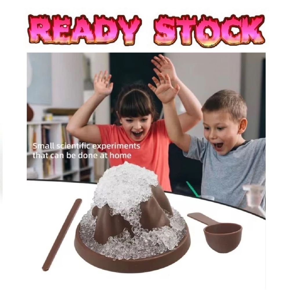 DIY Volcano Eruption & Snow Mountain Science Experiment Toy For Kids ...
