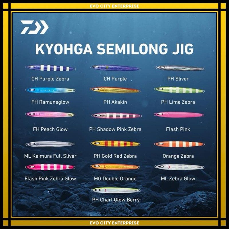 Daiwa Kyohga Semilong Jig 200g / 160g / 130g / 100g | Shopee Malaysia