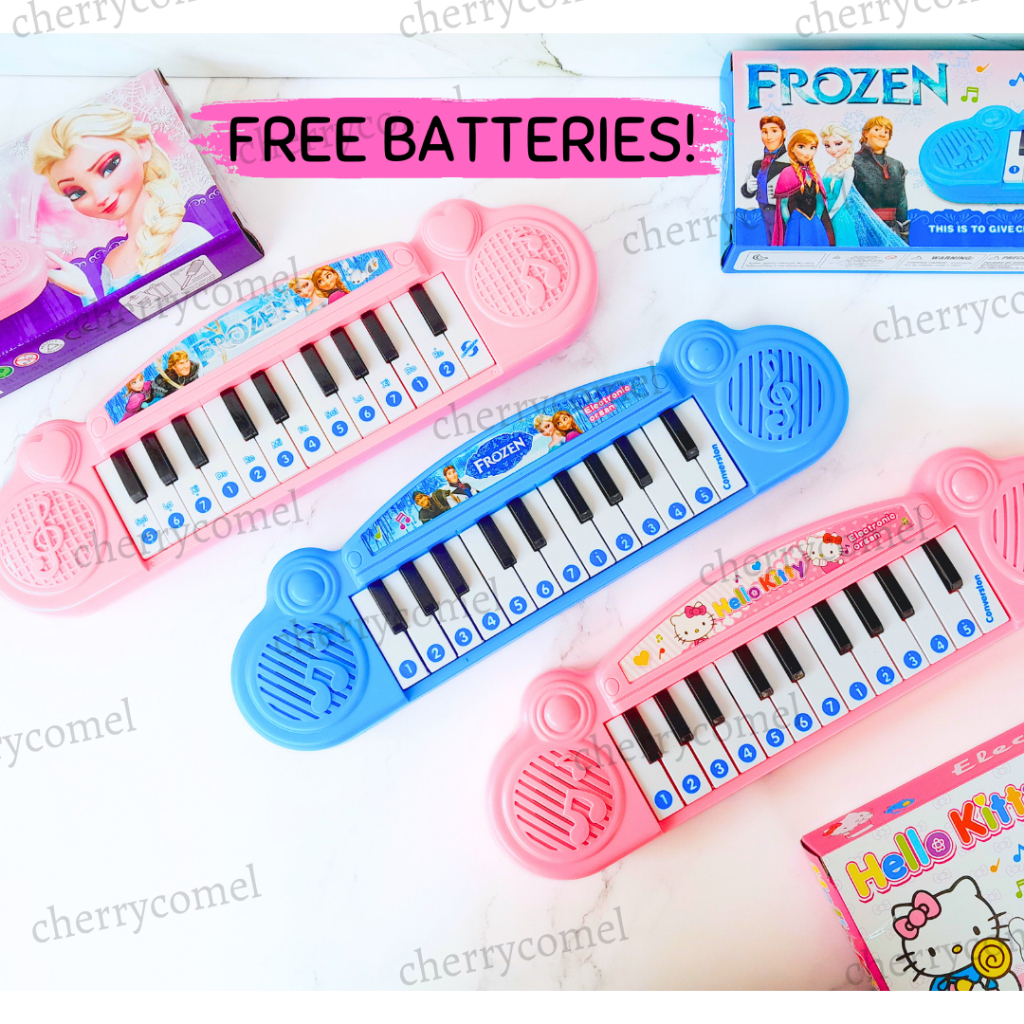 [Free Batteries] Frozen Hello Kitty Piano Keyboard Musical Instrument ...