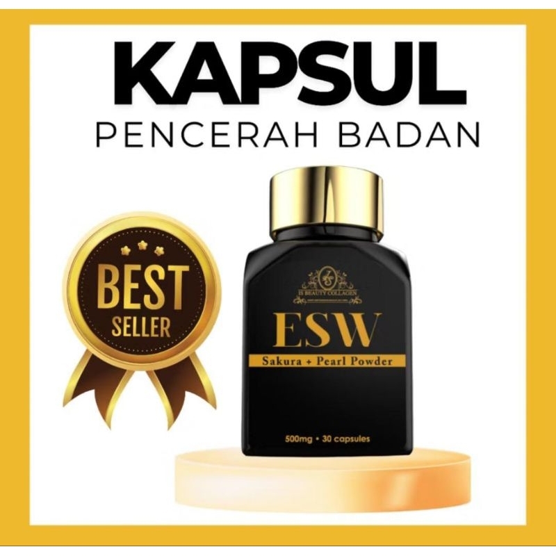 ESW KAPSUL VIRAL KINI KEMBALI🌹KAPSUL PUTIH 1 BADAN/SUNBURN/TONA KULIT ...