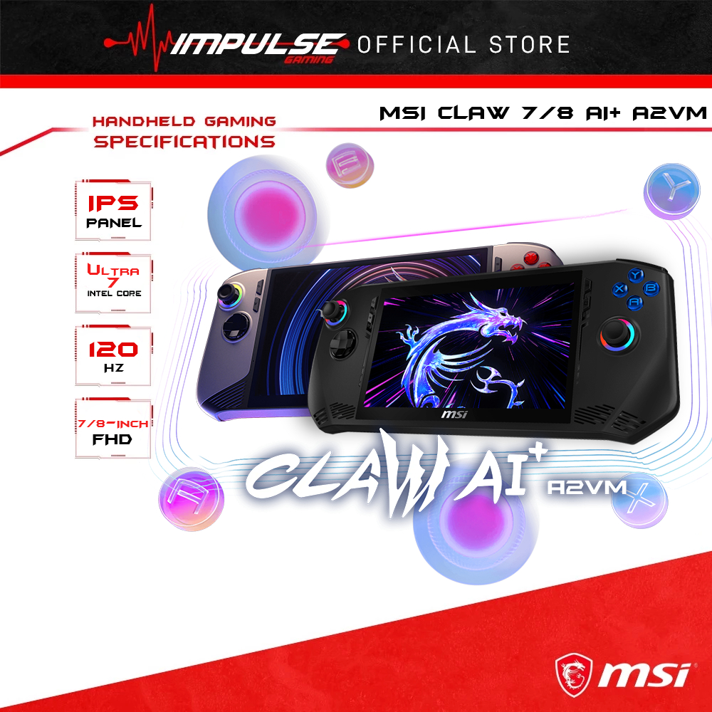 MSI Claw 8 AI+ A2VM Copilot+ PC Handheld Gaming Console (Intel® Core ...