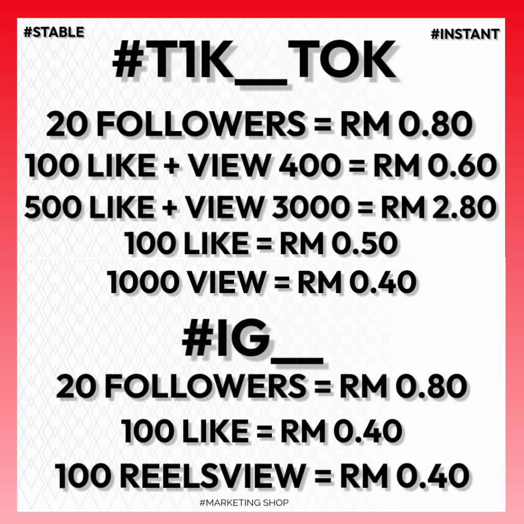 Vision Media 2025 TIKTOK INTAGRAM tt ig Like View Save | Shopee Malaysia