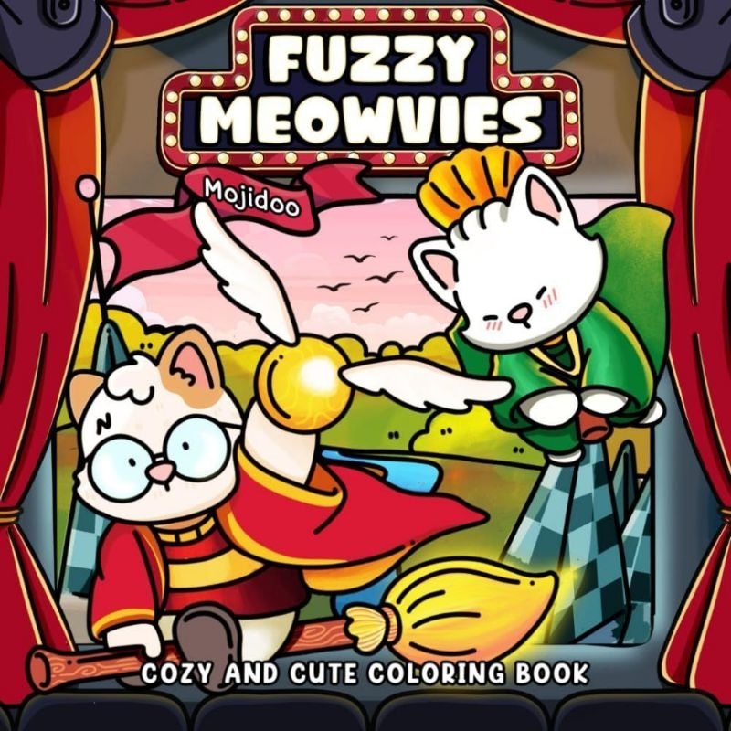 Fuzzy Meowvies Digital Coloring Page By Mojidoo | Shopee Malaysia
