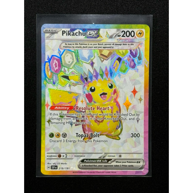 Pokémon Surging Sparks Pikachu EX Ultra Rare #219/191 | Shopee Malaysia