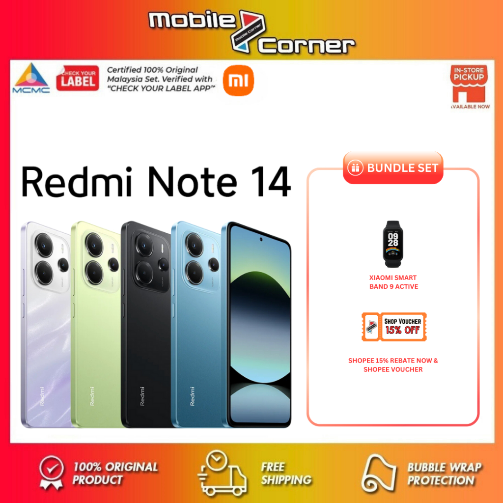 Redmi Note 14 4G (8GB RAM + 256GB ROM) | NFC l 108MP AI camera l ...