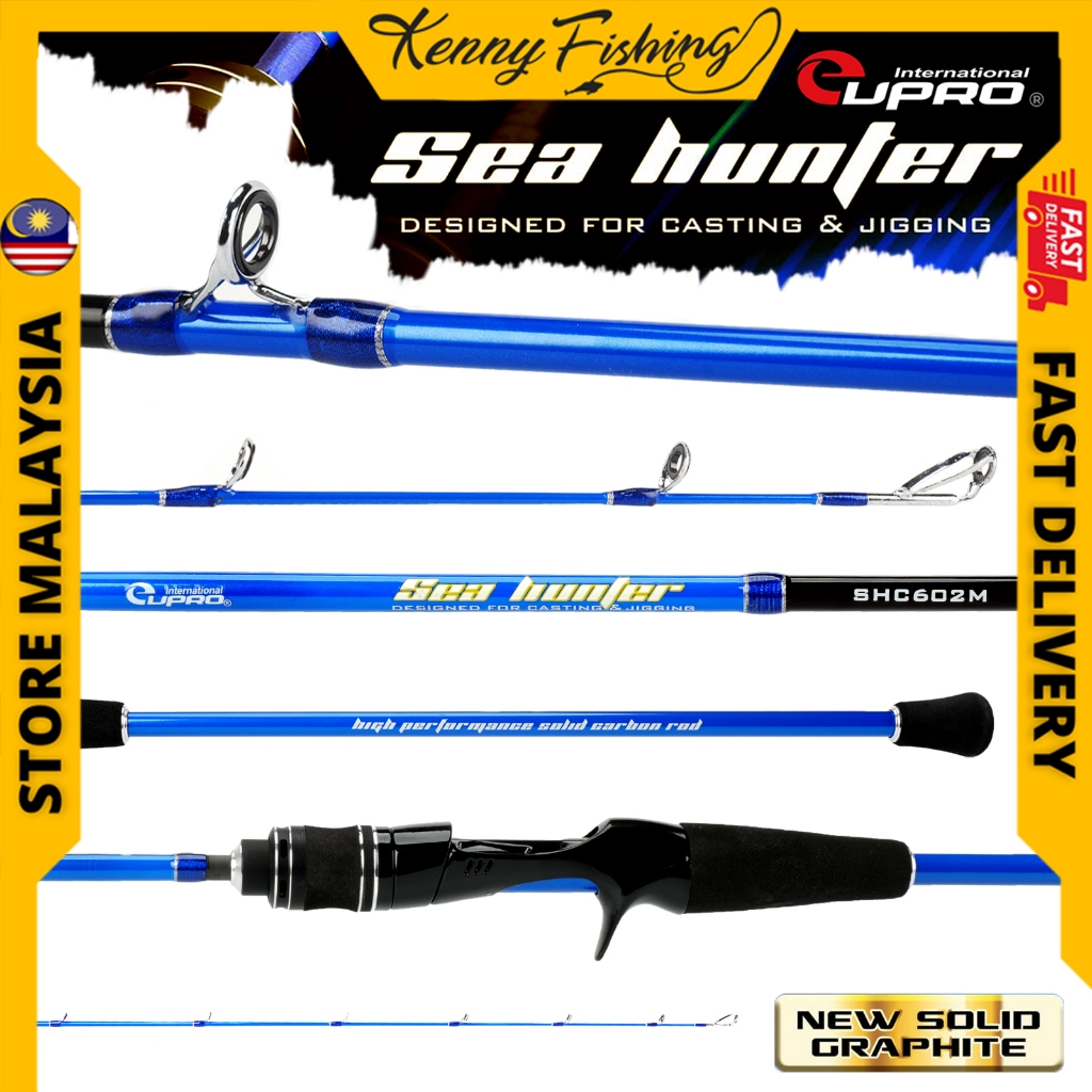 EUPRO SEA HUNTER BAITCASTING ( BC ) SOLID CABRON JIGGING ROD | Shopee ...