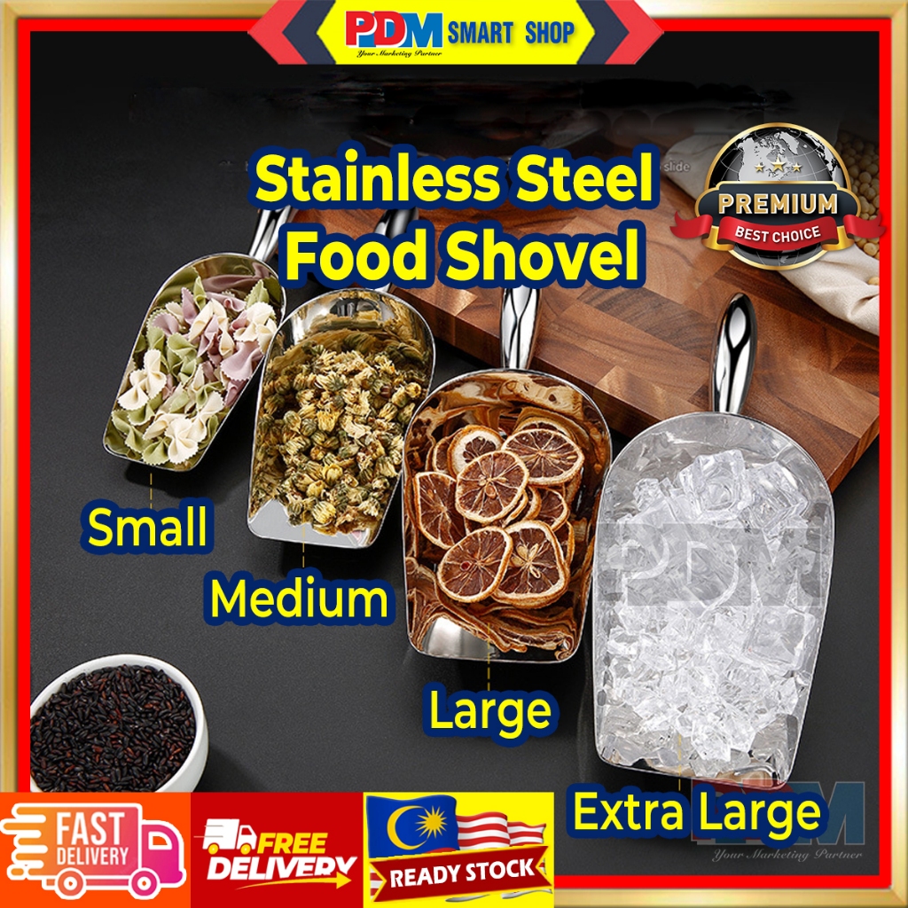 PDM Premium Stainless Steel Food Shovel Ice Scoop | Shopee Malaysia
