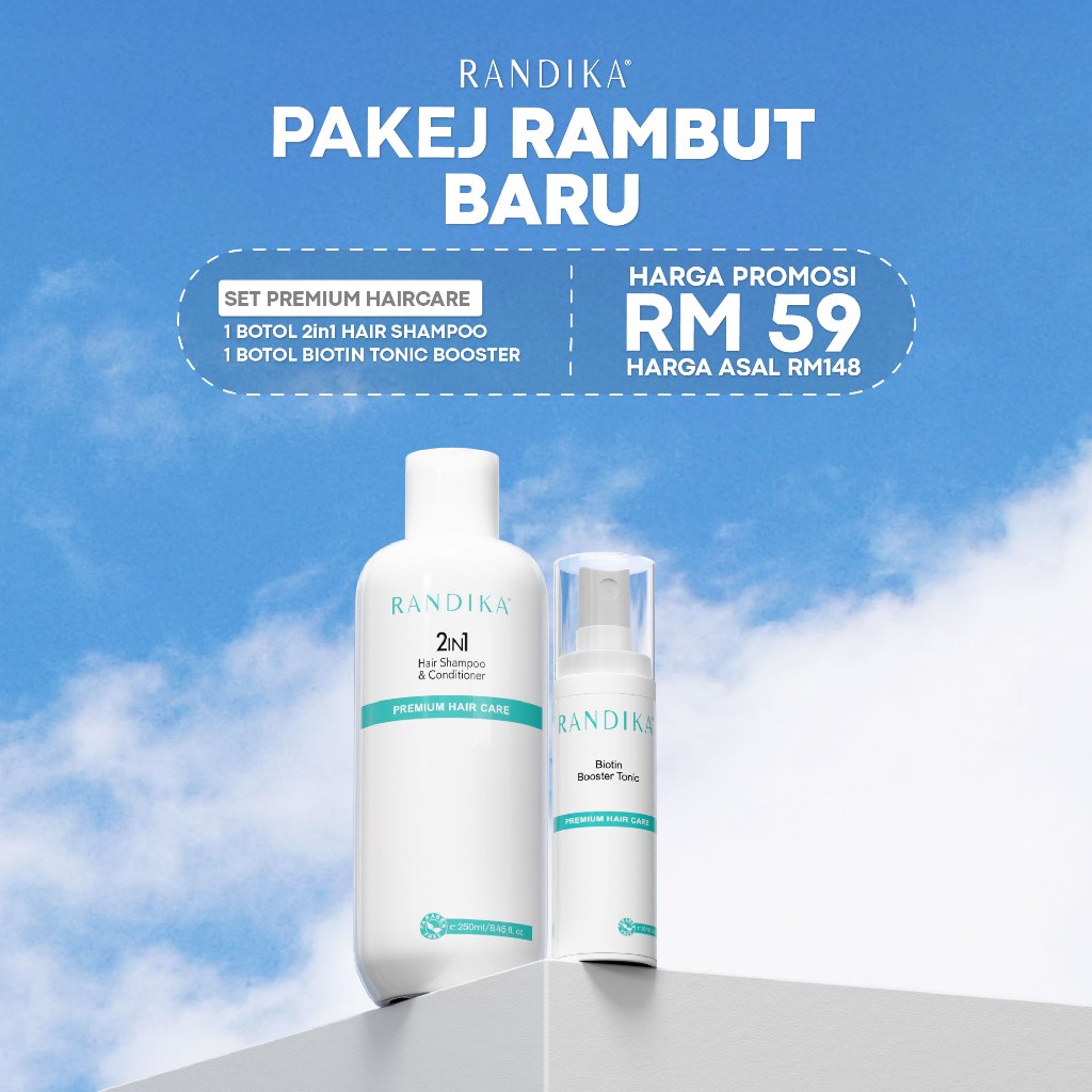 Randika Haircare Set (1 Bottle Randika 2in1 Shampoo & Randika Biotin Booster Tonic) | Shopee ...