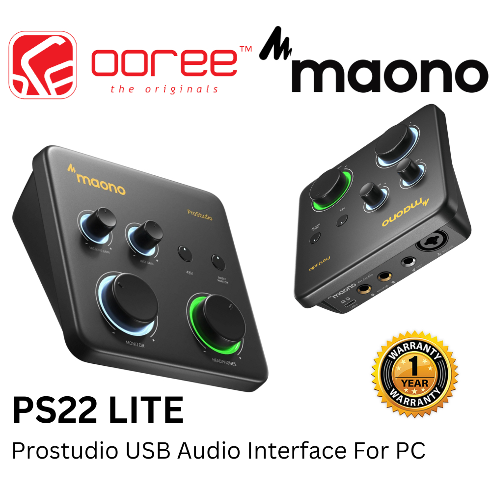 MAONO PROSTUDIO PS22 LITE USB AUDIO INTERFACE FOR GUITAR, PODCAST ...
