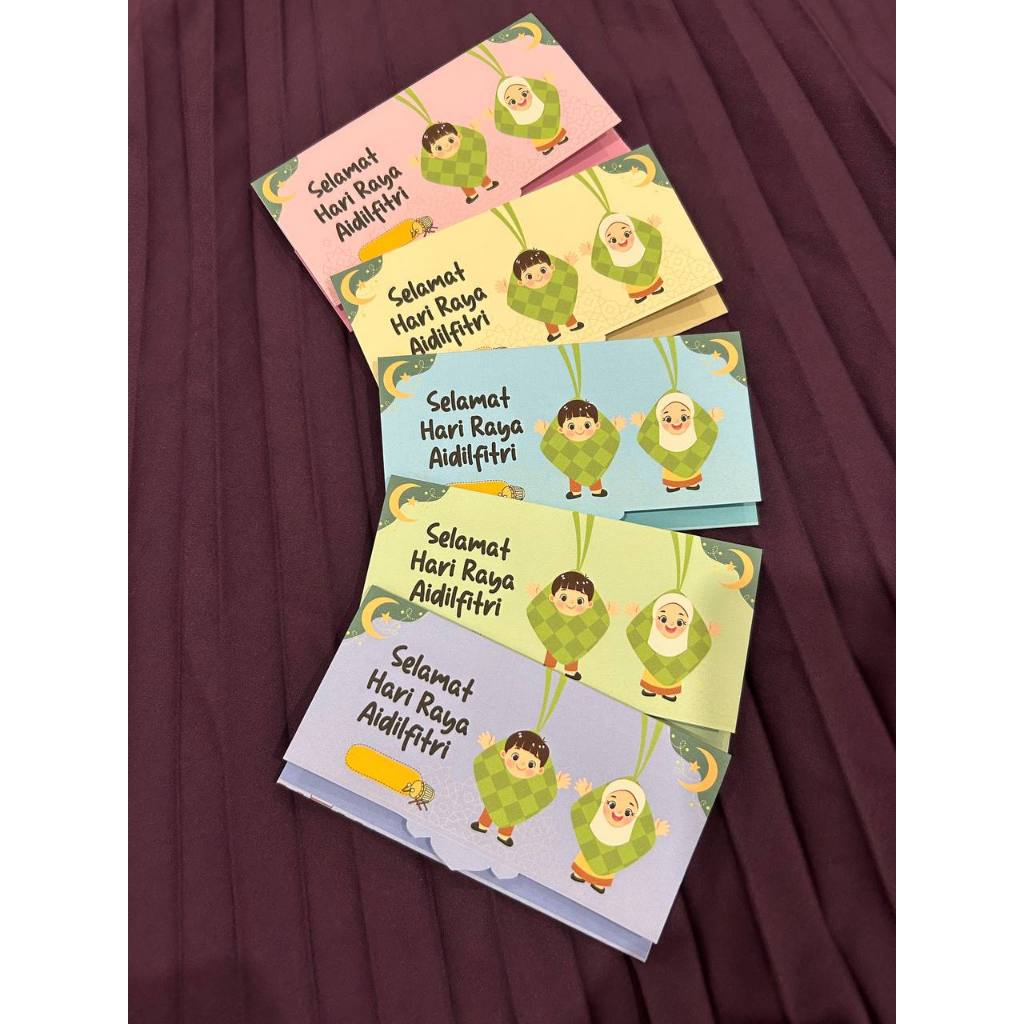 Sampul Duit Raya Aidilfitri 2025 Comel Pantun Kartun Custom Nama ...