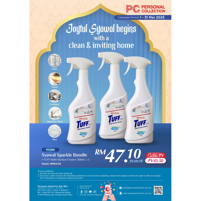 Tuff Multi Surface Cleaner x 3 bottle | Shopee Malaysia