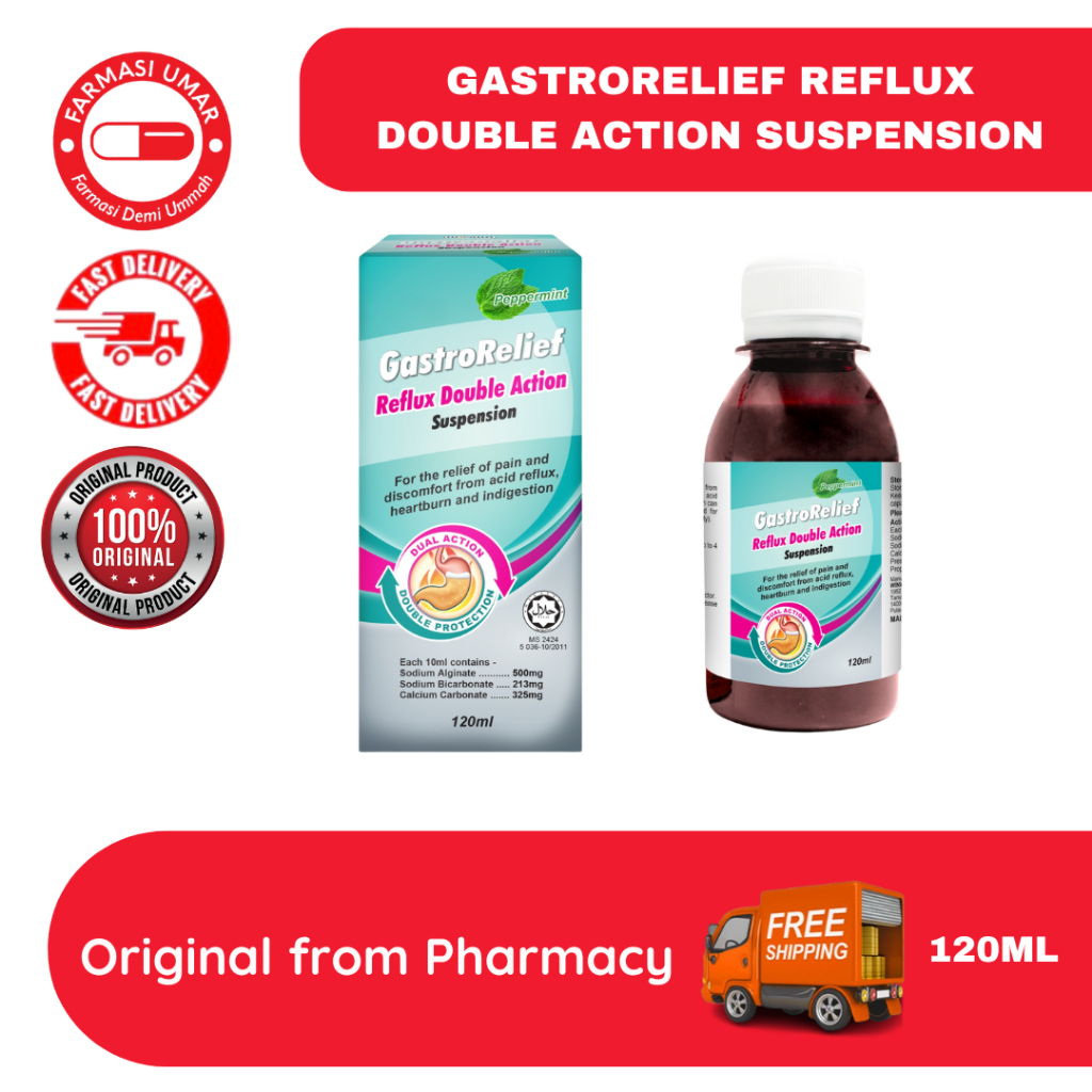 GastroRelief Reflux Double Action Suspension - Untuk Asid Refluks ...