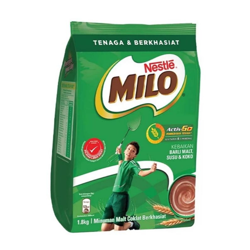MILO MINUMAN BERTENAGA & BERKHASIAT 1.8KG | Shopee Malaysia