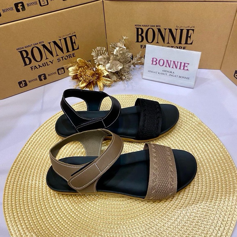 BONNIE HJ10446 BONNIE SANDAL WANITA ( TAPAK LEMBUT BERTALI ) | Shopee ...
