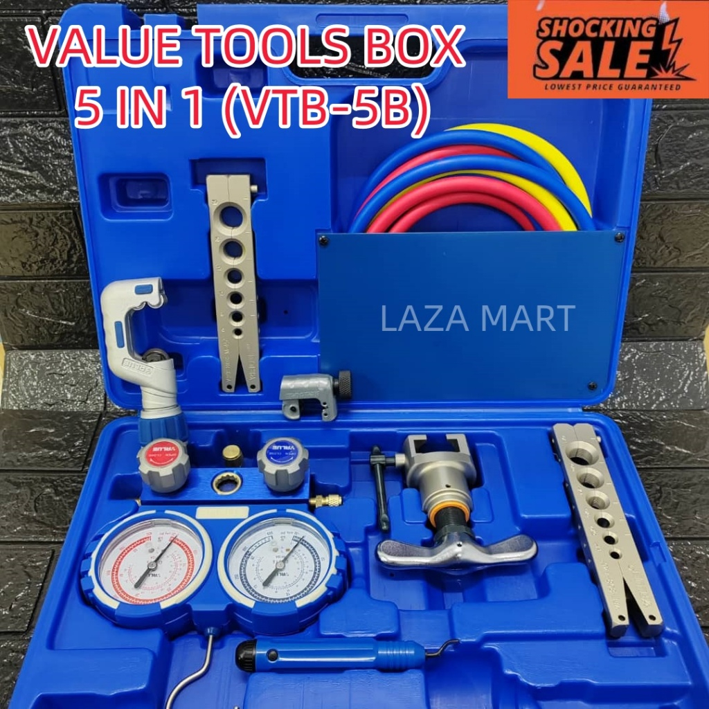 [VALUE] TOOL BOX KIT SET 5 IN 1 FOR AIRCONDITIONING AND REFRIGERATION ...
