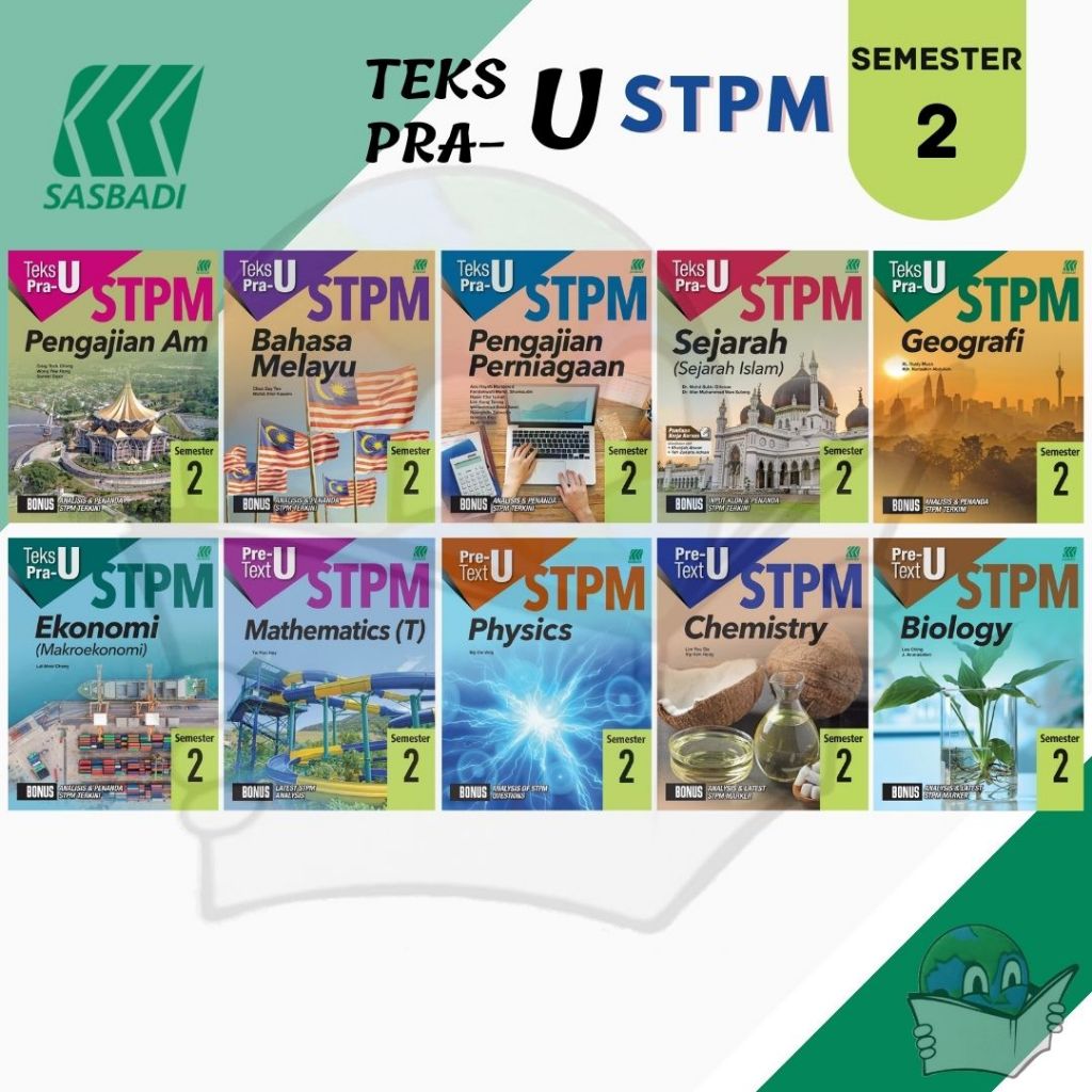 Buku Rujukan Pra-U/Pre-U Text STPM Semester 2 - P.Am/P.Perniagaan/BM/Sej/Geo/Ekonomi/Maths.T/Phy ...