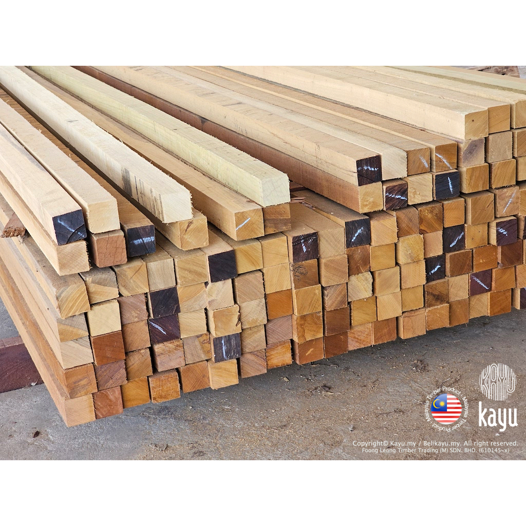 Kayu Chengal Solid Wood 2" x 2" (7 ft) | Shopee Malaysia