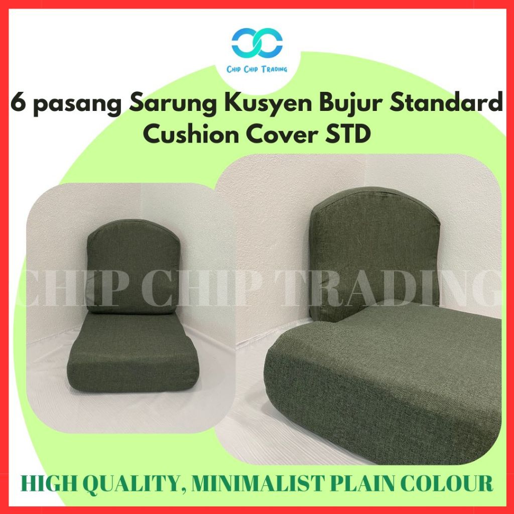 Sarung Kusyen Bujur Bulat Standard Size Round Cushion Cover 12Pc Set ...