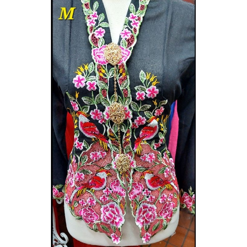 Kebaya Sulam Nyonya Embroidery Traditional Hand Made (M) | Shopee Malaysia
