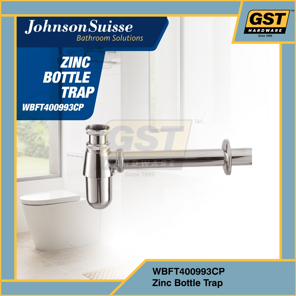 Johnson Suisse Zinc Bottle Trap Length 420mm Basin Bottle Trap Bathroom ...