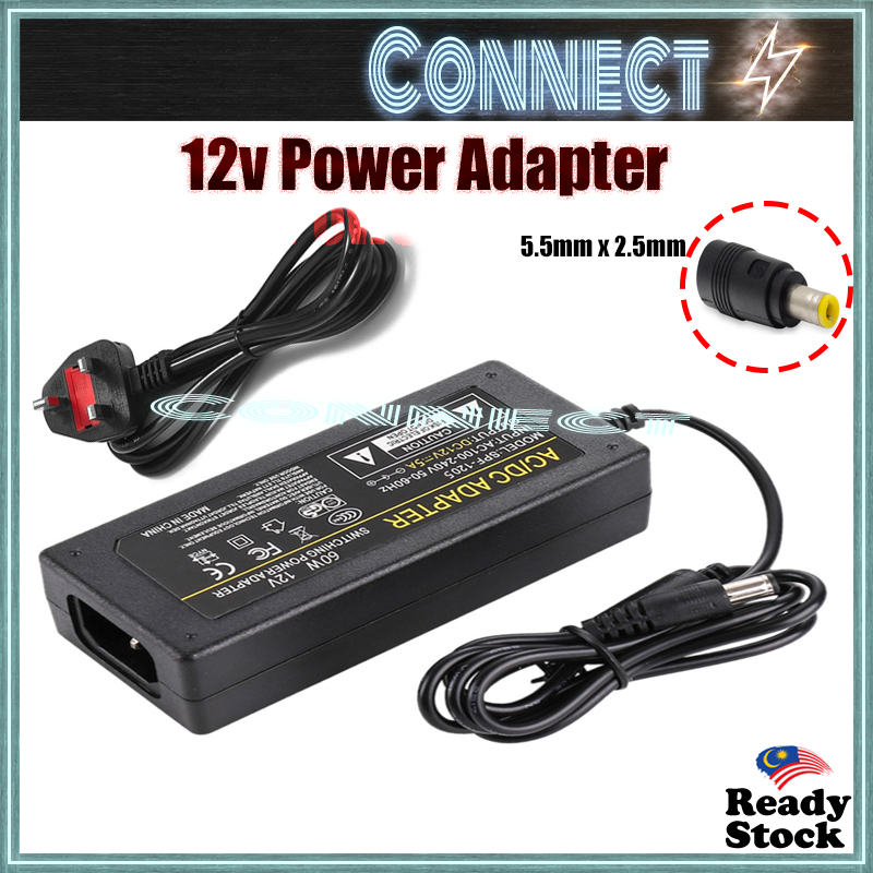 12v 5A 12V 8A Power Adapter 5.5mm * 2.5mm For CCTV Led Strip Adapter 12v Power Supply compatible ...