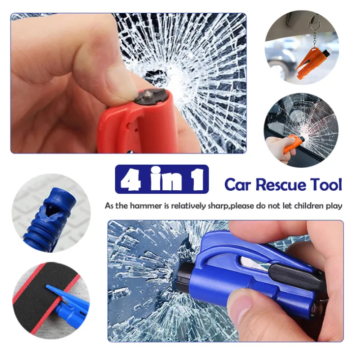 Auto Safety Hammer Car Emergency Escape Window Glass Breaker 4 in 1 Car ...