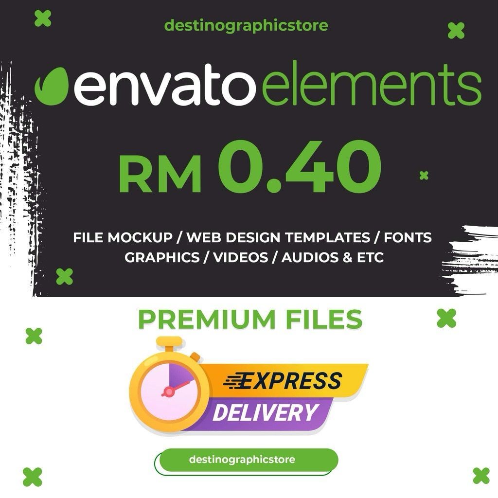 Envato Elements Stock Videos, Music, Photos & Graphics Download Services | Shopee Malaysia