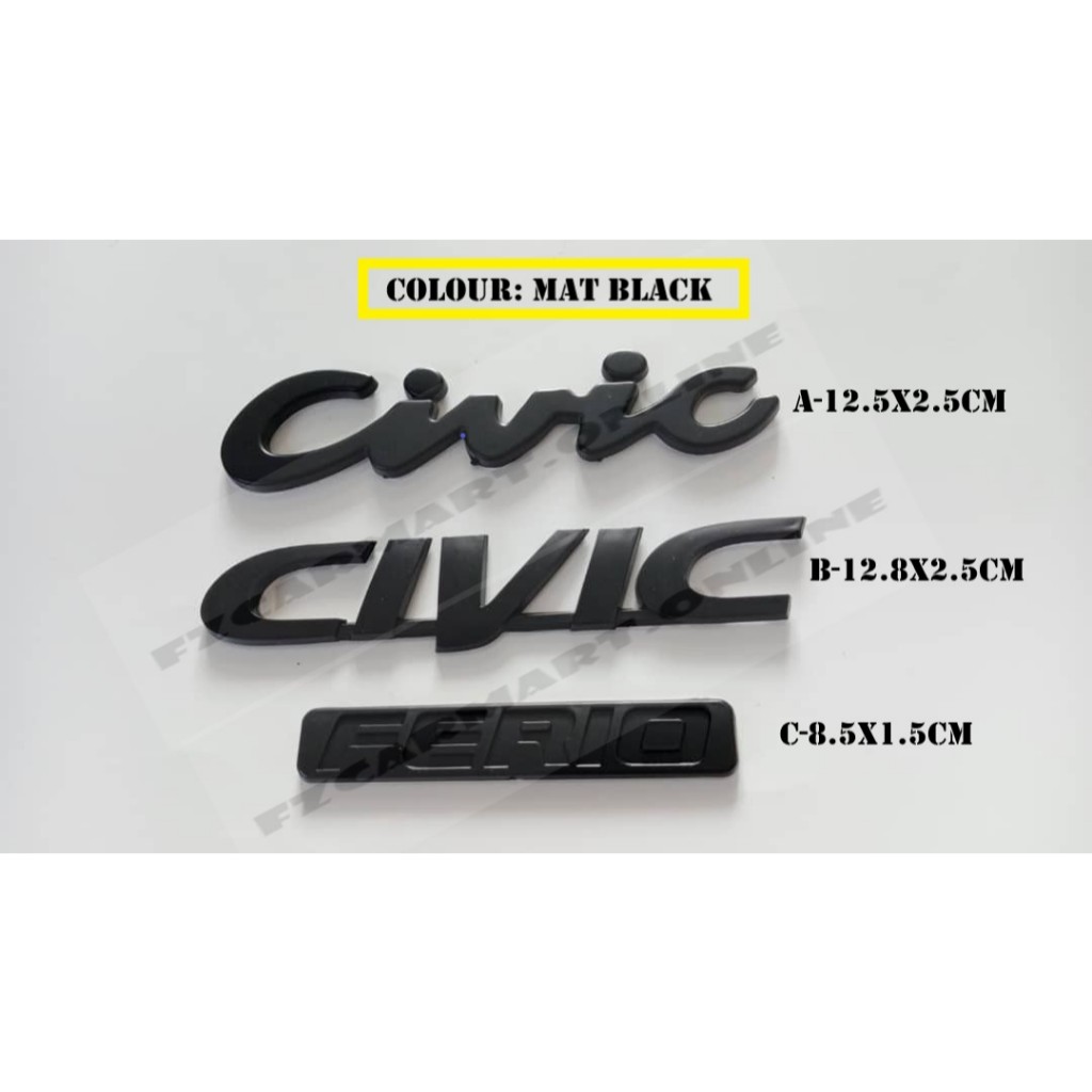 HONDA CIVIC EK/EG FERIO EMBLEM LOGO - (ABS) | Shopee Malaysia