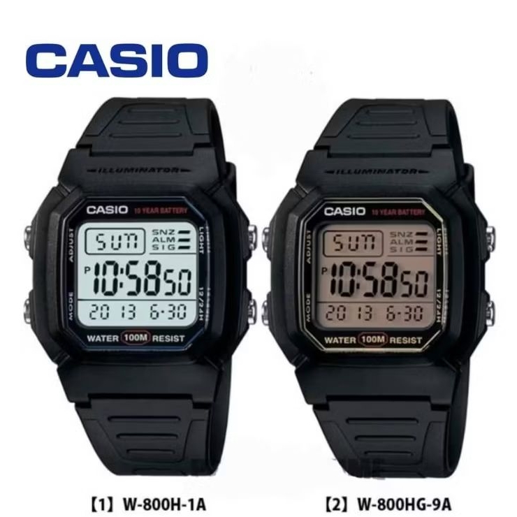 Casio Men Watch W-800H-1A & W-800HG-9A | Shopee Malaysia