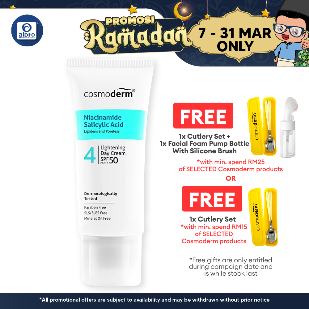 Cosmoderm Niacinamide Salicylic Acid Light Day Cream Spf50+++ 40ml ...