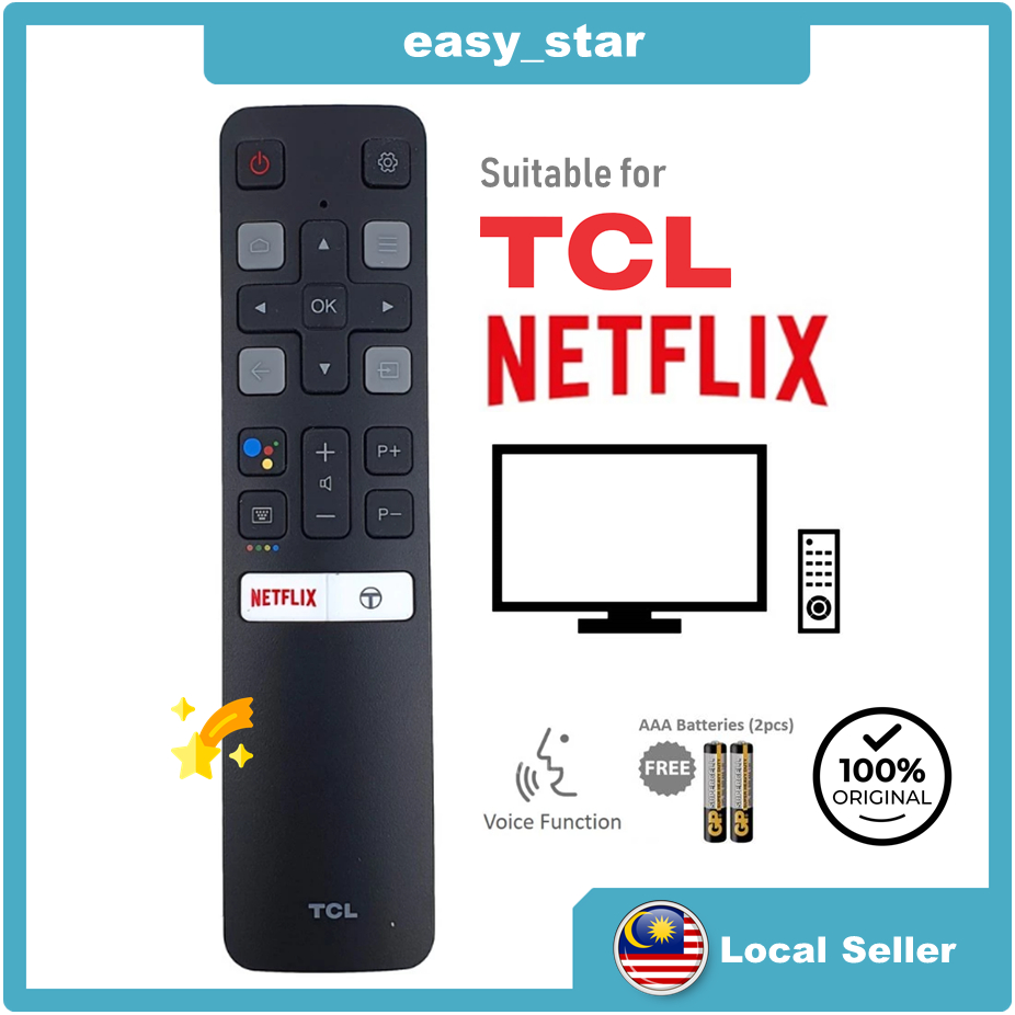 ***Original*** TCL Netflix Smart Led Flat Panel TV Remote Control With ...
