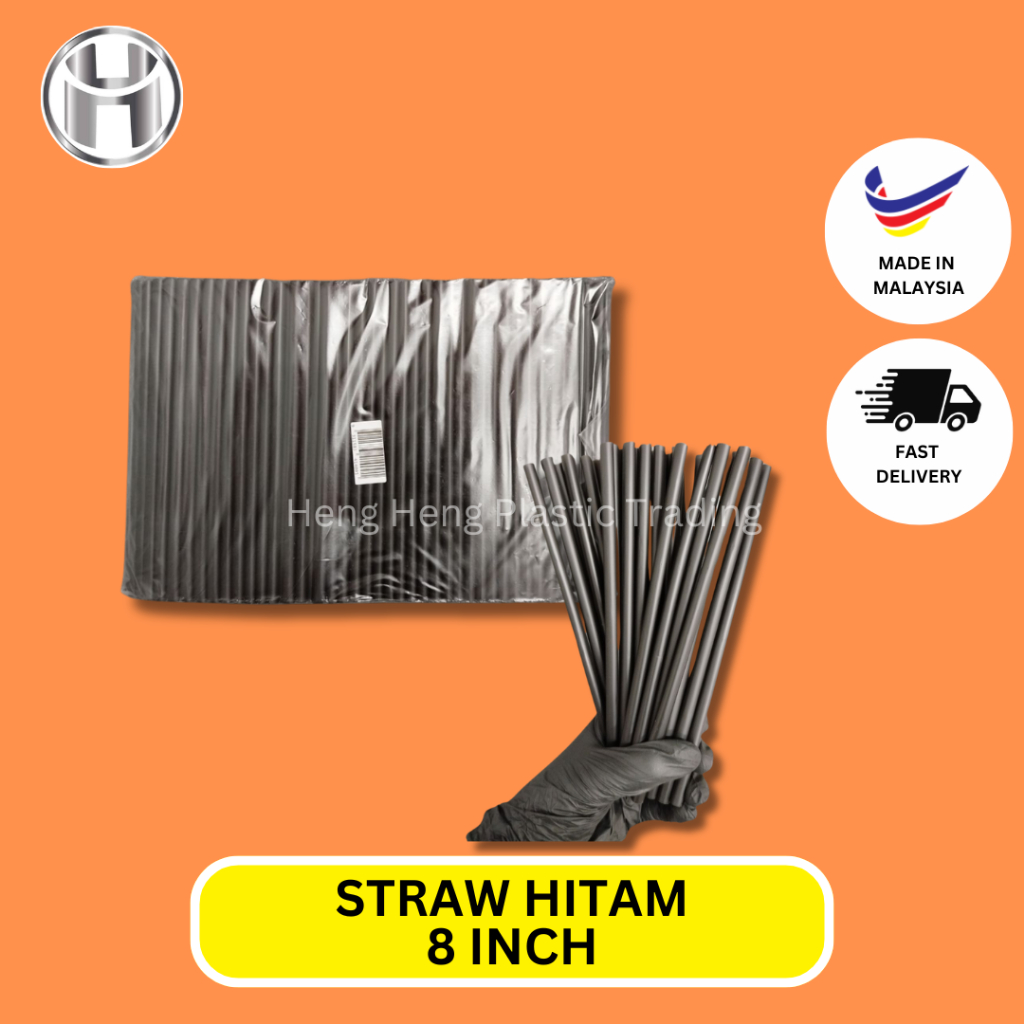 STRAW BLACK 8" / STRAW MINUMAN BIASA HITAM / STRAW PENDEK 8" | Shopee ...