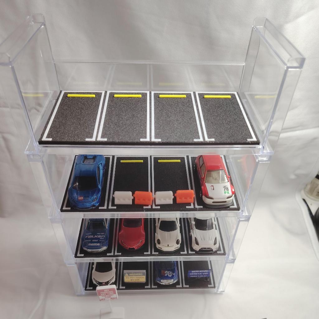 PadeyM [1 PCS] Stackable Parking 4 Lot | Diecast Diorama Minimalist | 1 ...