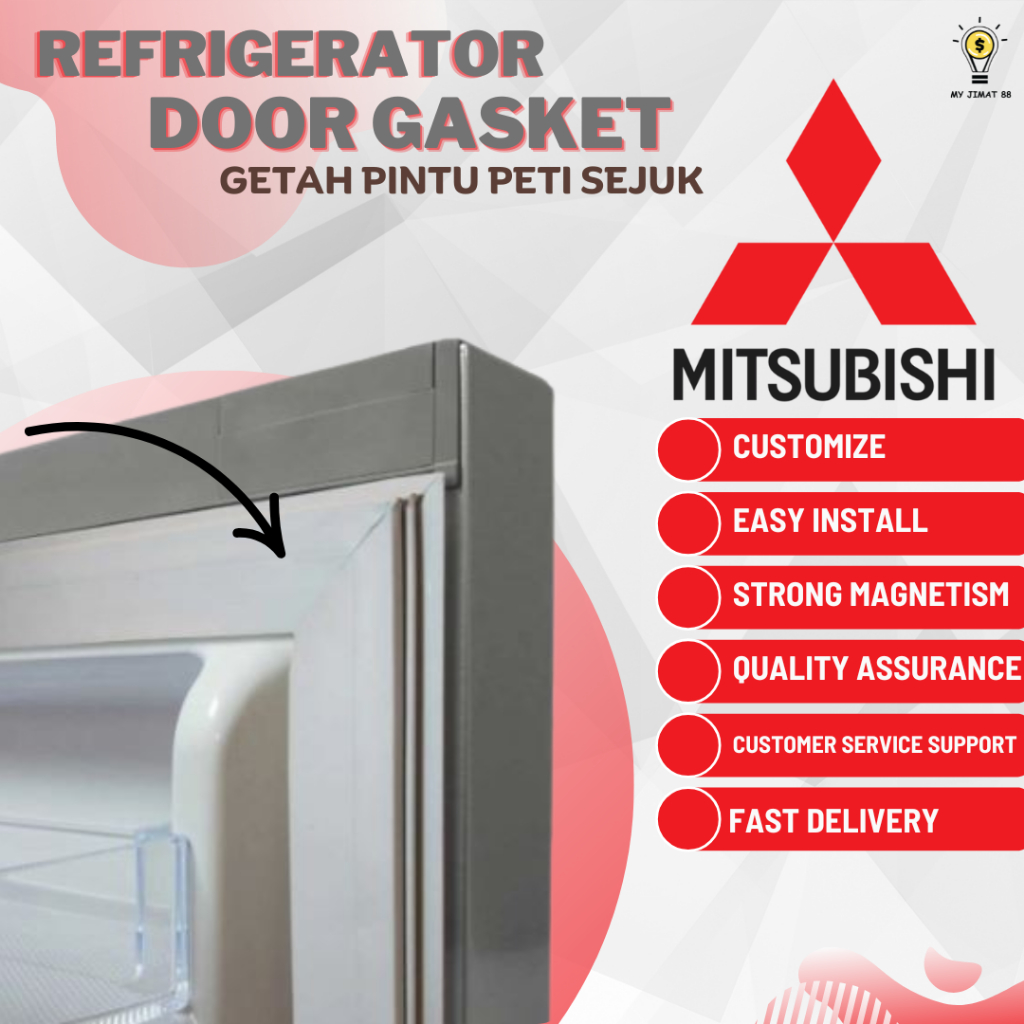 MITSUBISHI MR-C41B-PW-P Ready Stock Refrigerator SEAL/ Door Gasket ...