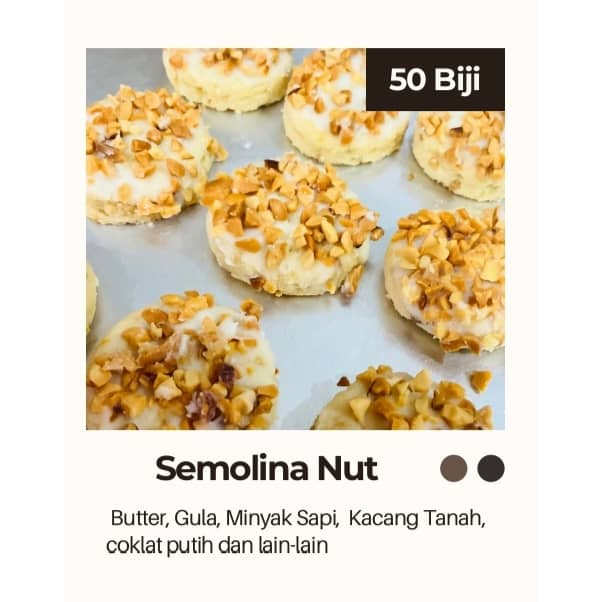 BISKUT SEMOLINA NUT (50BIJI) | Shopee Malaysia