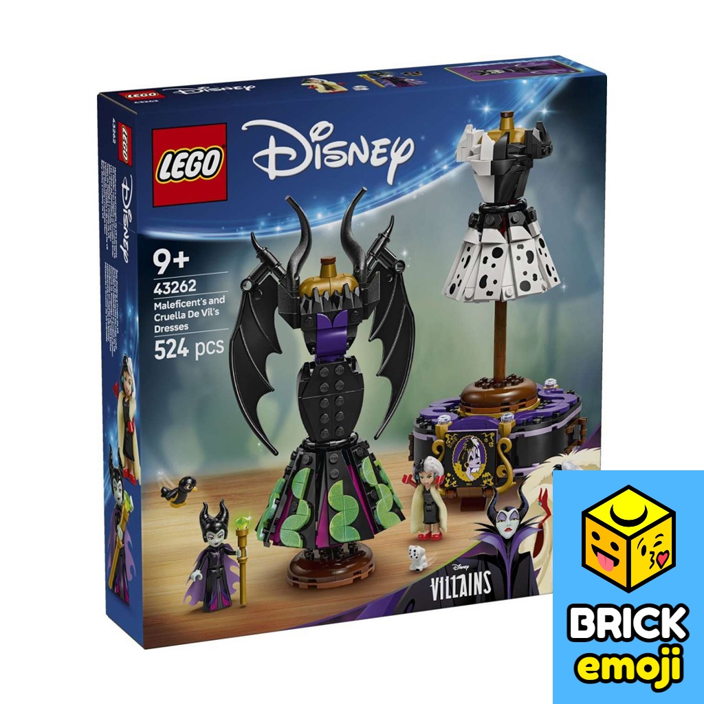 LEGO 43262 Disney Villains Maleficent’s and Cruella De Vil’s Dresses ...