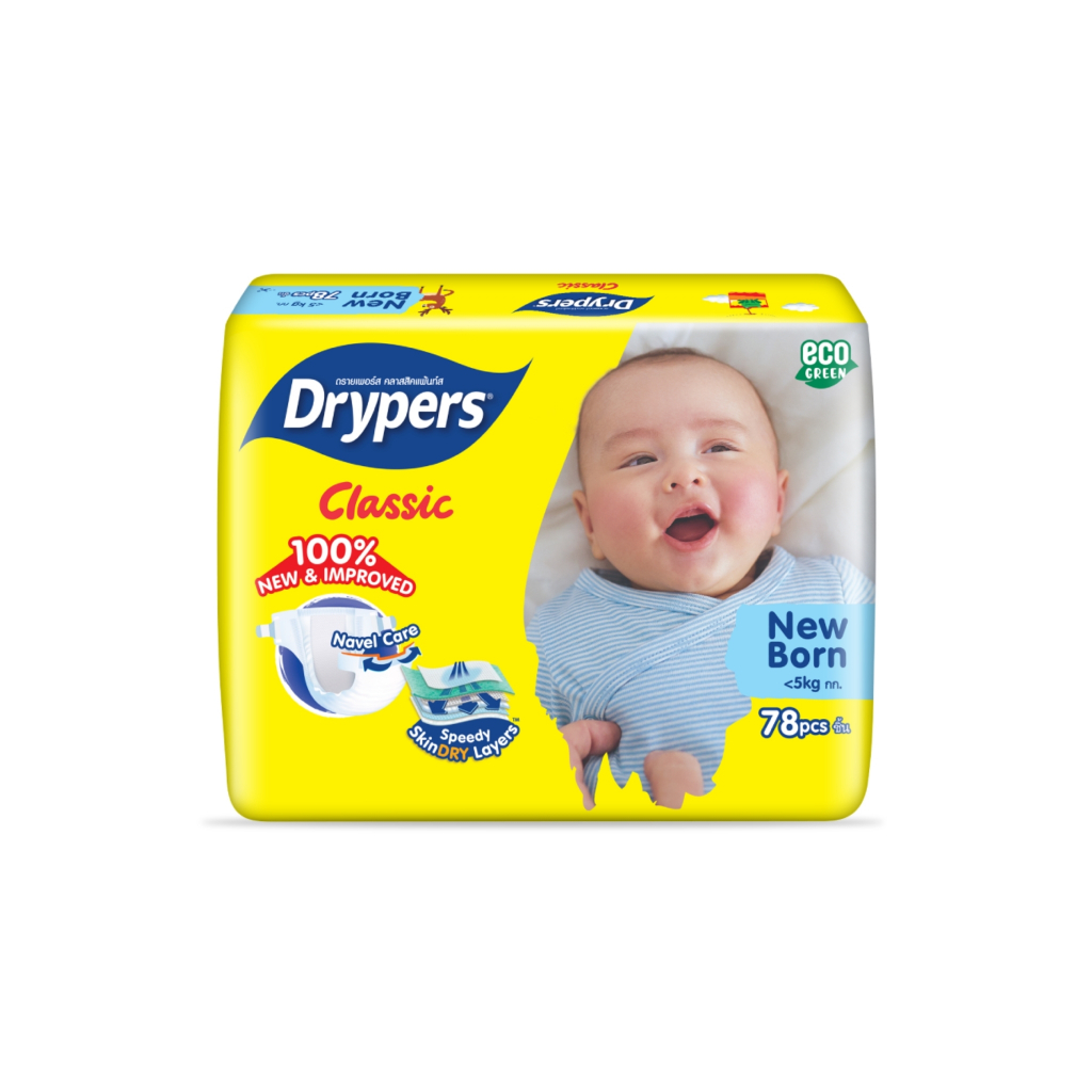 Drypers Classic Newborn Mega NB 78s | Shopee Malaysia