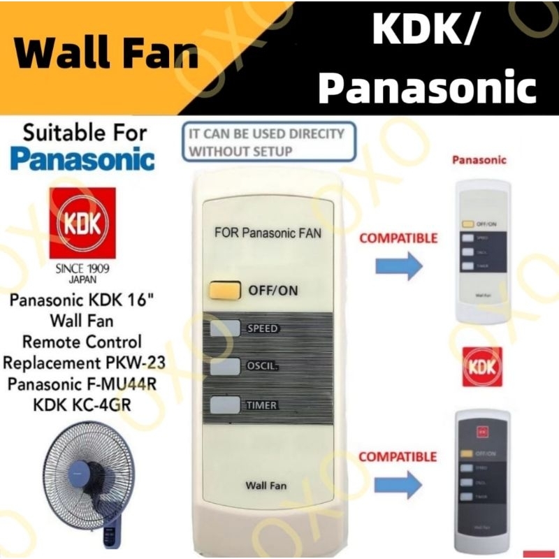 Replacement KDK/ Panasonic Wall Fan Remote Control | Shopee Malaysia
