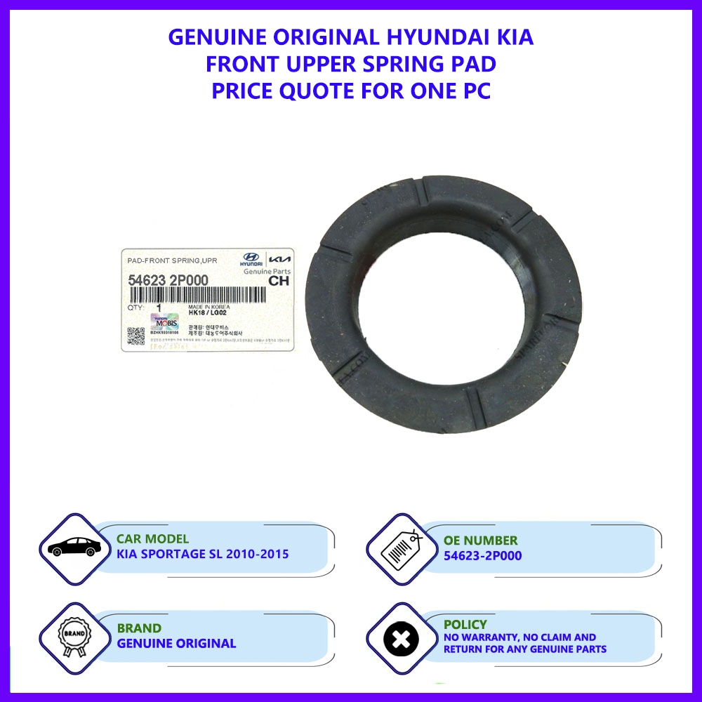 Kia Sportage SL 2010-2015 Genuine Original Spring Pad 1pc (54623-2P000 ...